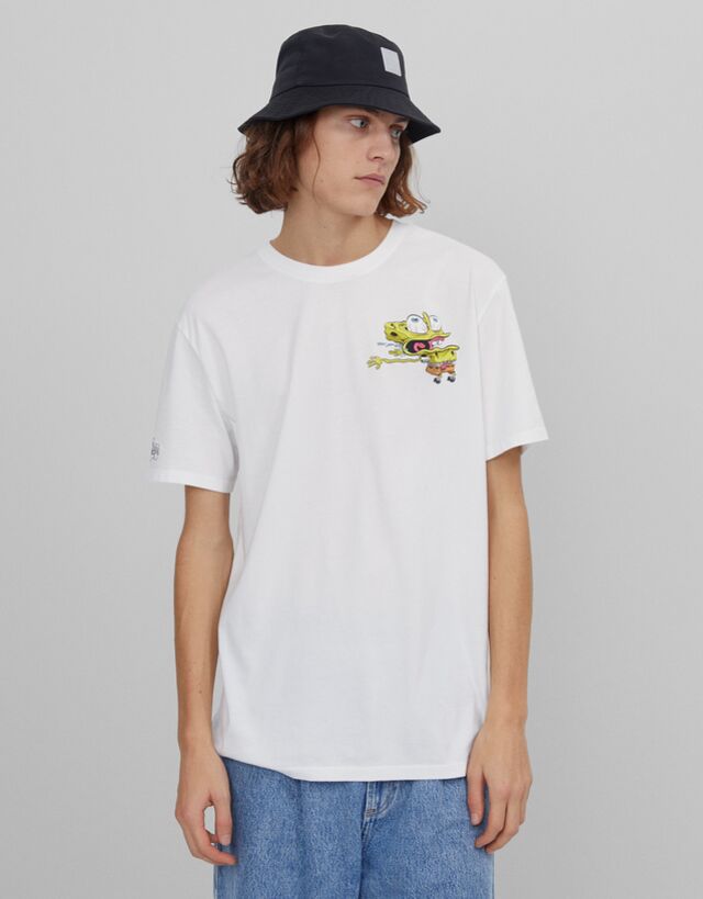 Venta > camiseta bob esponja bershka > en stock