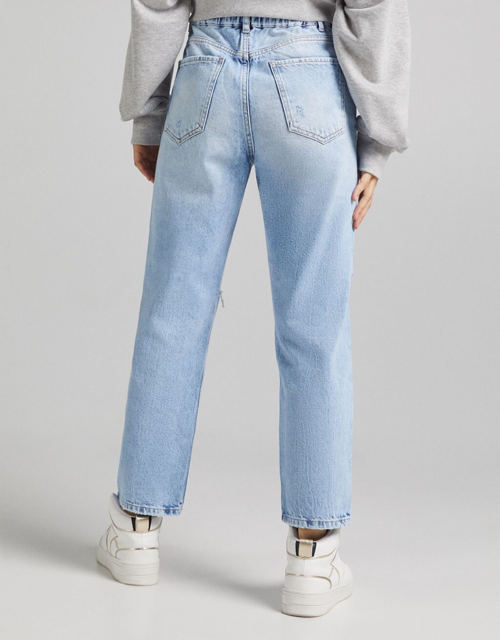 Jeans straight cropped - Mujer | Bershka