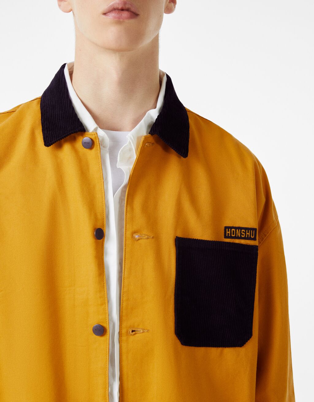 Sobrecamisa bolsillo contraste - Hombre | Bershka