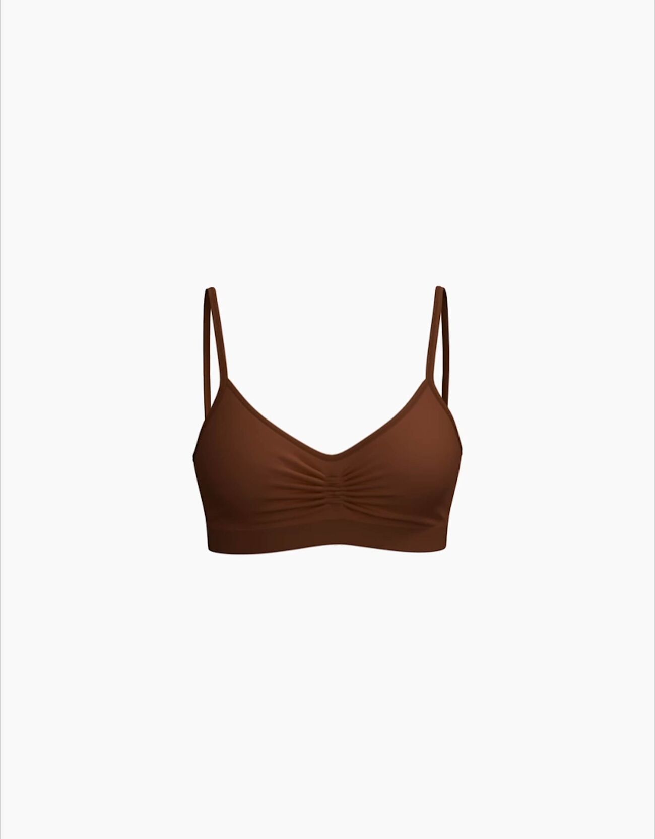 Бесшовный топ со сборкой на бретелях - BSK Teen | Bershka