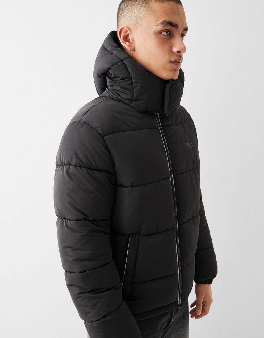 Puffer jacket with hood - Men | Bershka