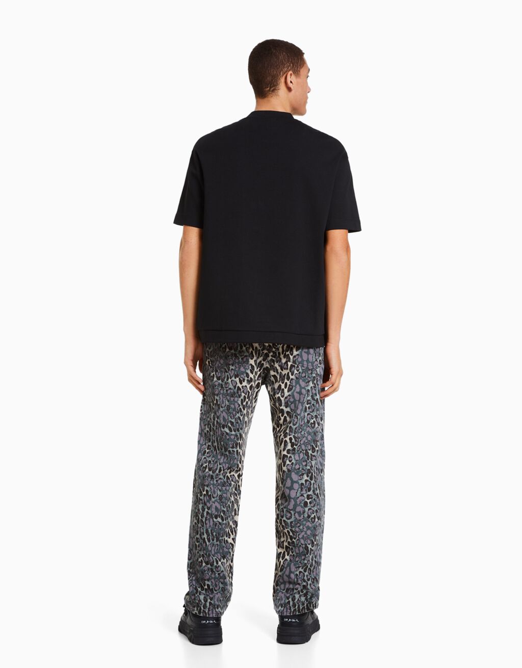 Animal Print Baggy Jeans Women Bershka animal-print-baggy-jeans-women-bershka