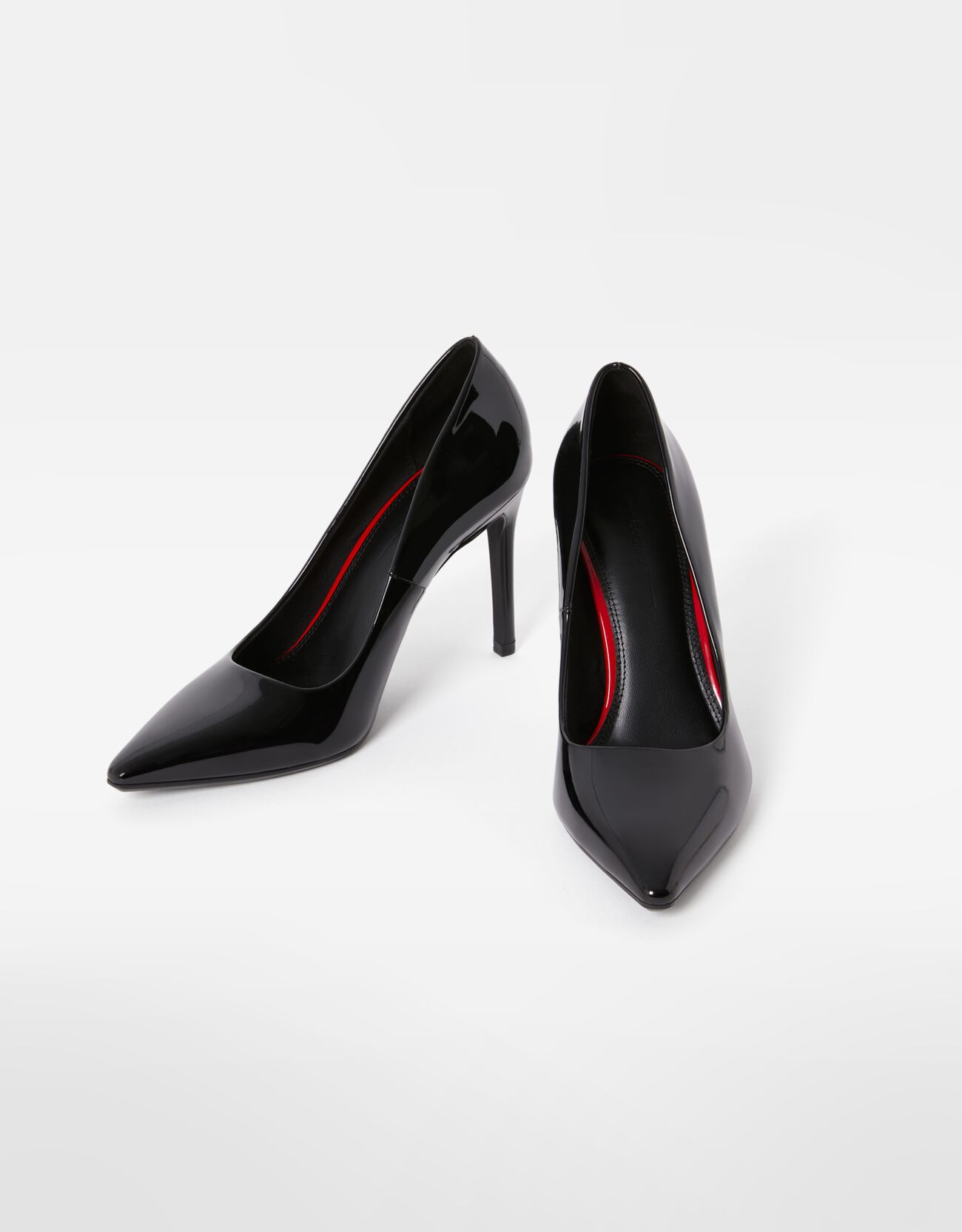 Shiny Black High Heels Shoes