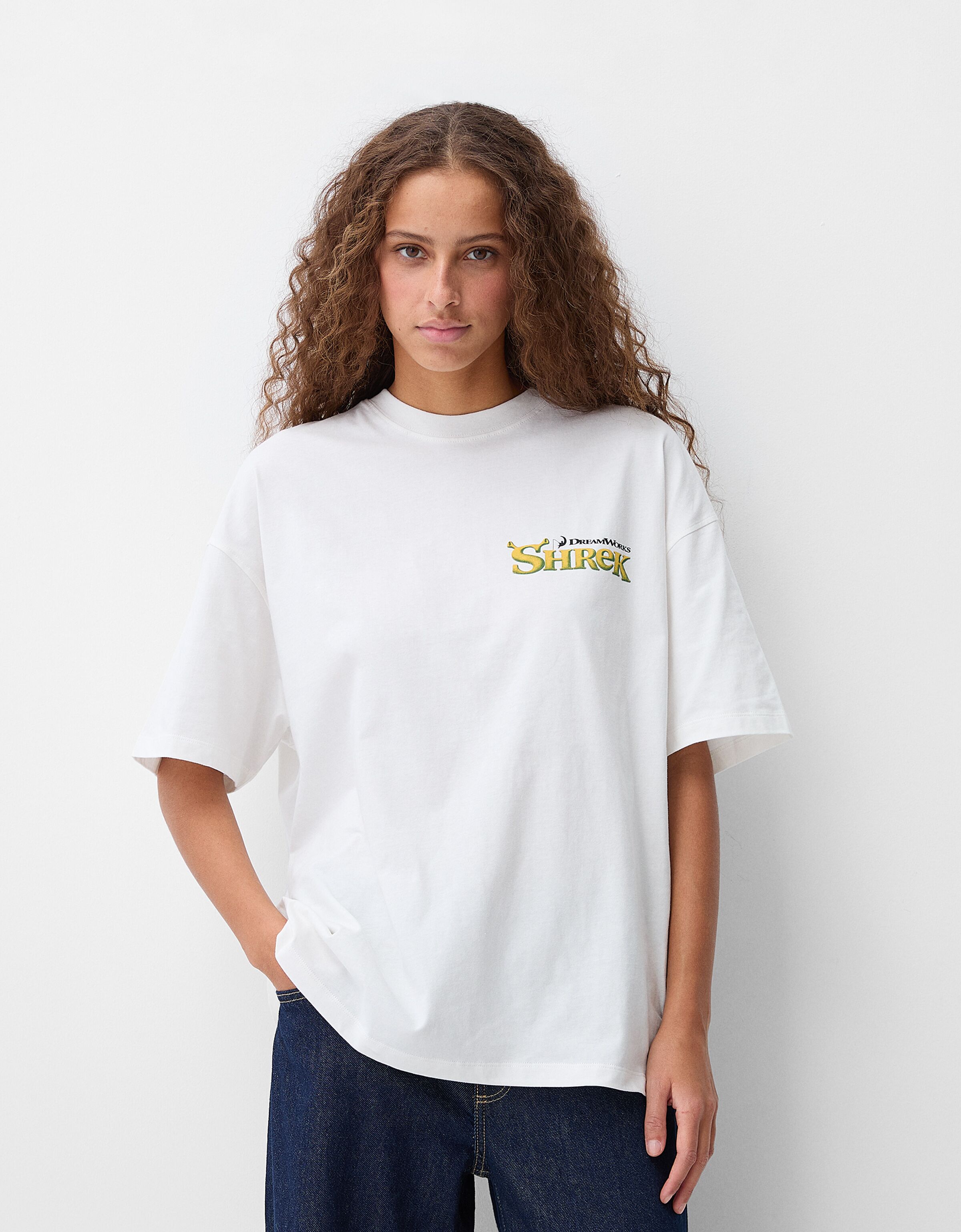 Shrek print short sleeve T shirt T shirts BSK Teen Bershka