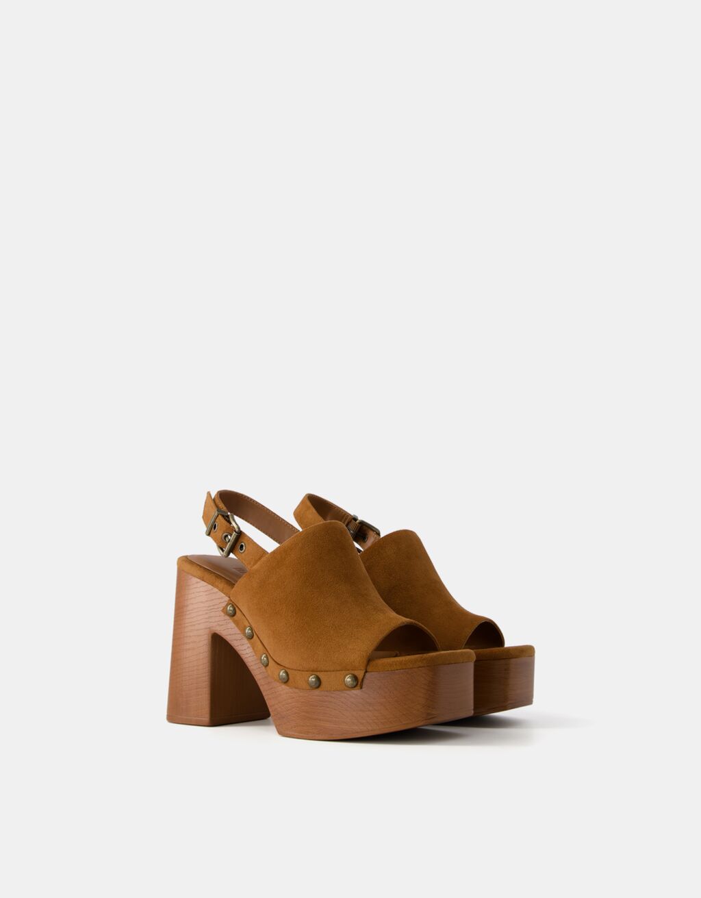 High-heel studded platform clogs - Women | Bershka