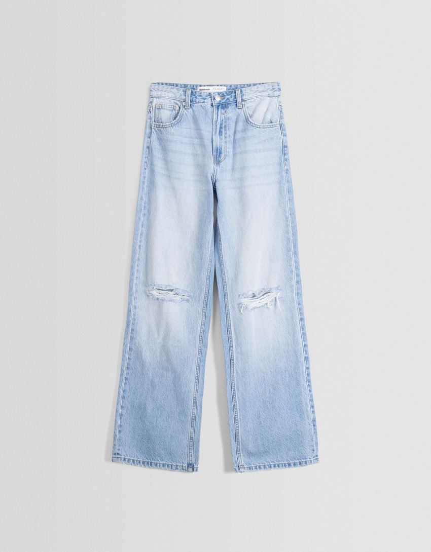 Jeans 90´s Wide Leg Rotos Bsk Teen Bershka