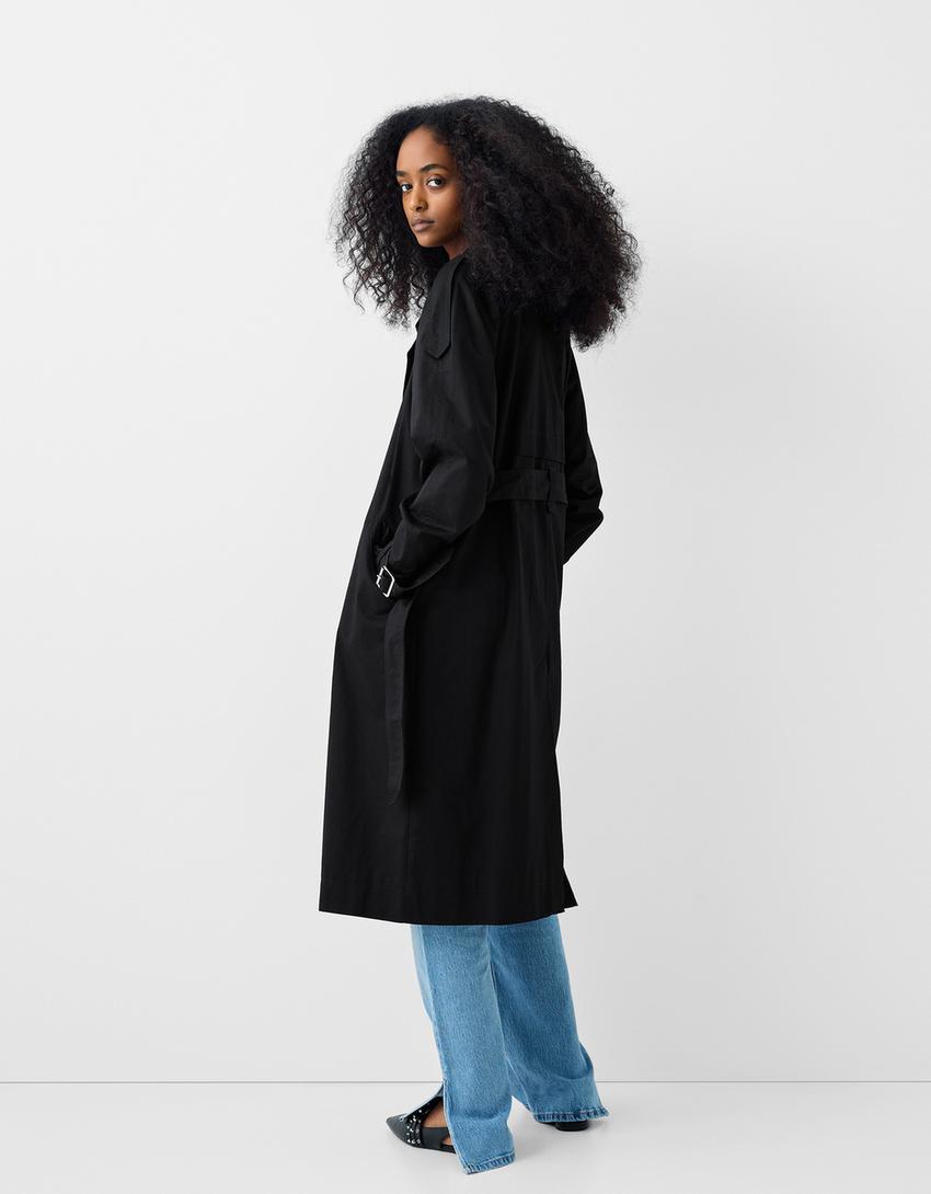 Trenchcoat i bomull - Damer | Bershka