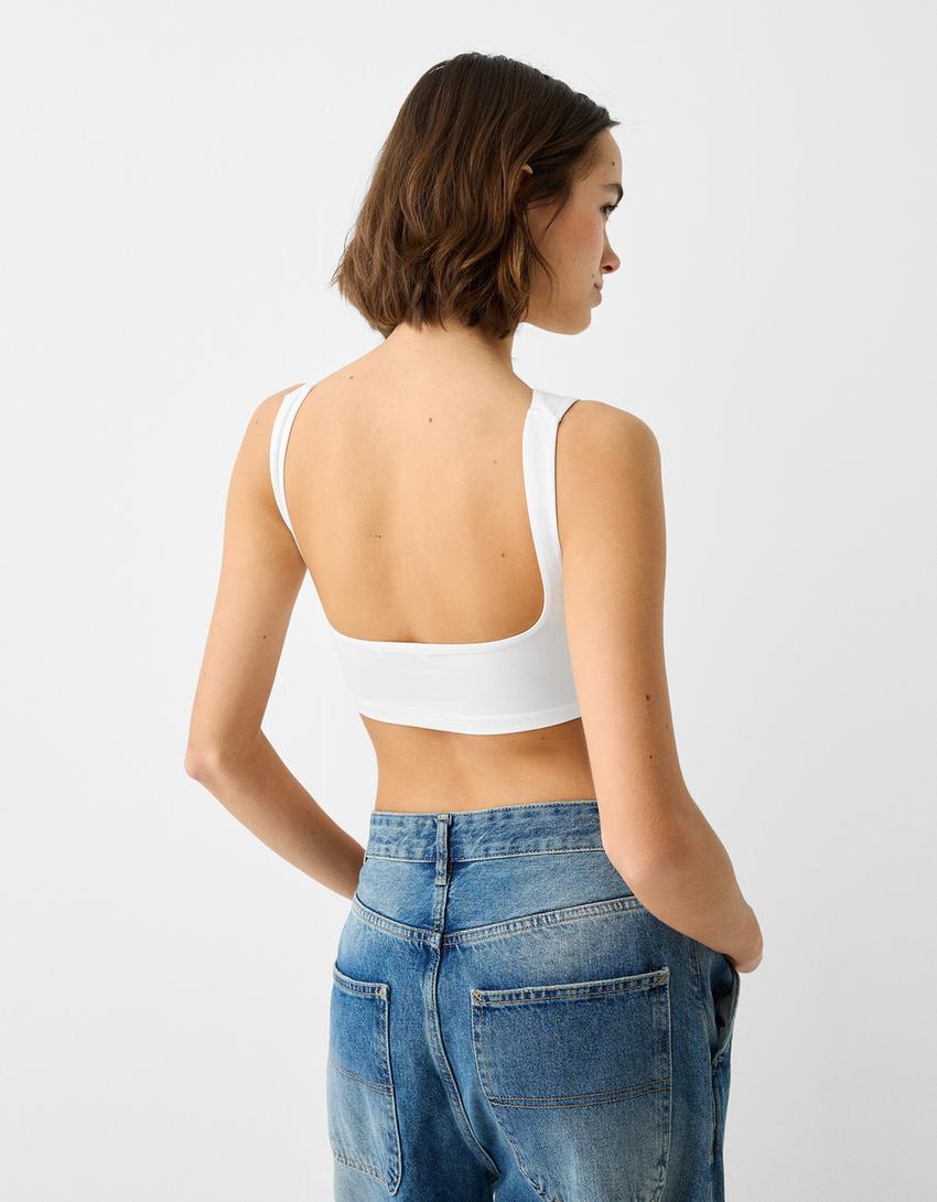 Pack 2 T Shirts Sans Manches Dos Nu Femme Bershka