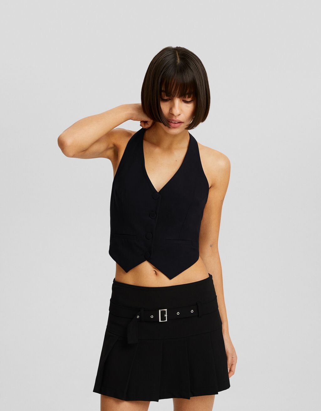 Tailored Halter Neck Waistcoat Women Bershka