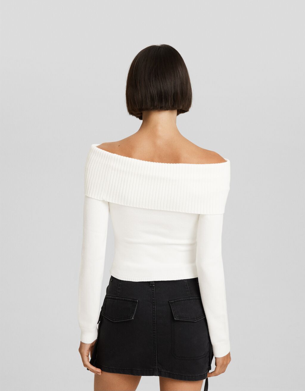 Maglia con scollo bardot - Donna | Bershka Maglia con scollo bardot - Donna | Bershka