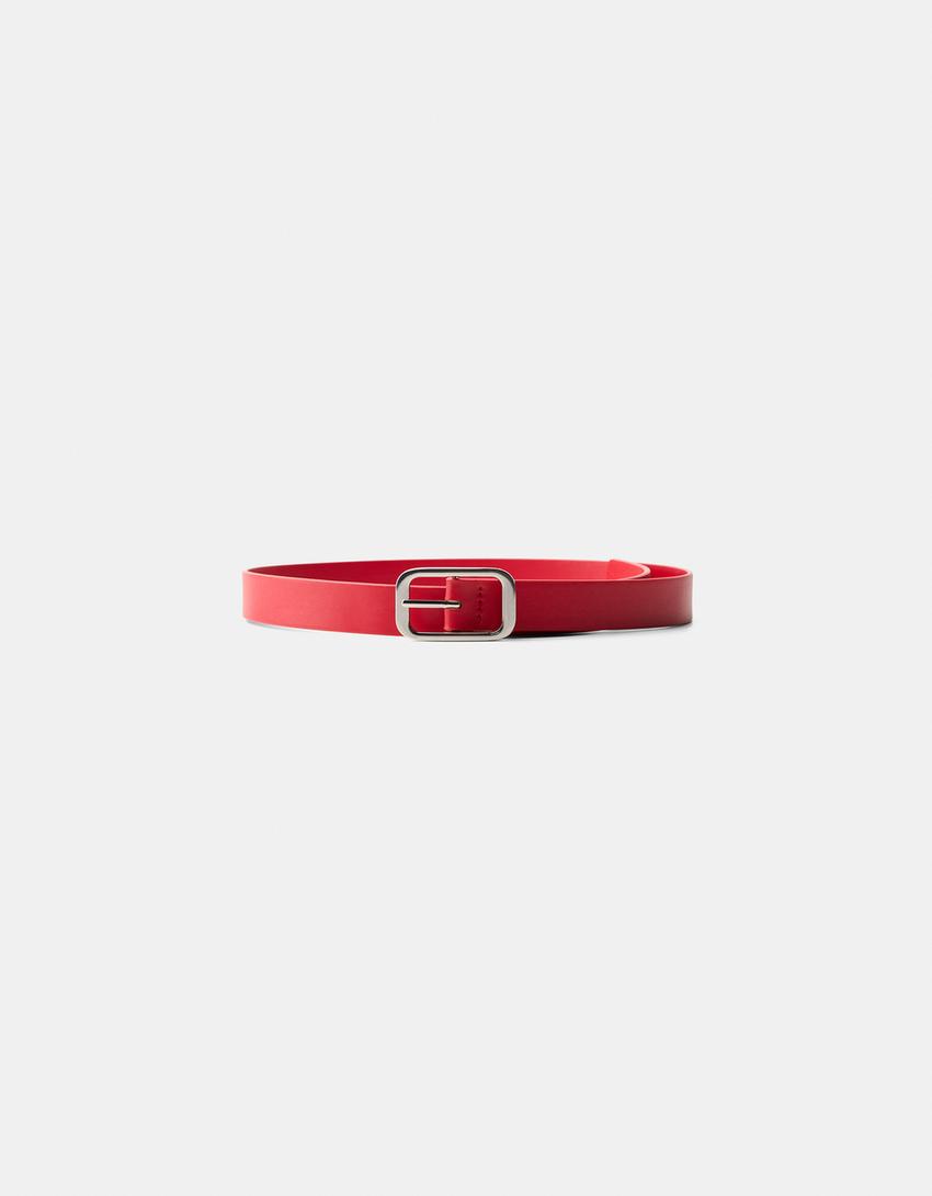 Belt with rectangular buckle - BSK Teen | Bershka