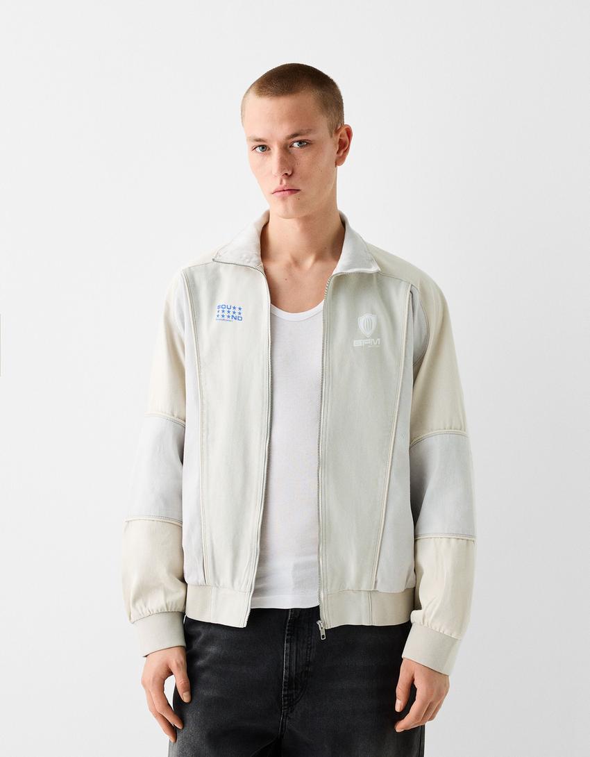 Oversize denim bomber jacket - Men | Bershka