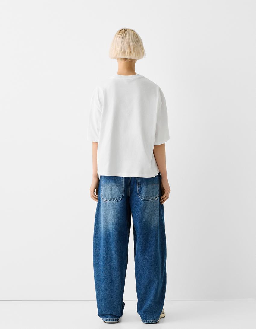 Inside Out 2 cropped short sleeve T-shirt - Men | Bershka