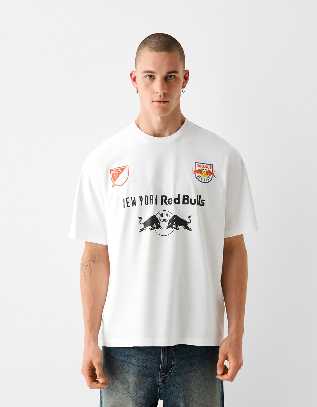 New York Red Bulls print boxy fit T-shirt - Men | Bershka