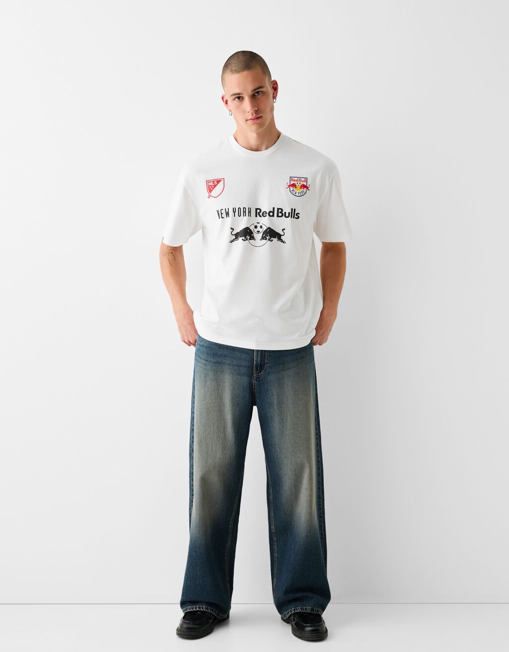 New York Red Bulls print boxy fit T-shirt - Men | Bershka