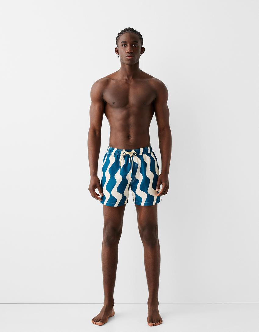 Printed swimming trunks - Men | Bershka