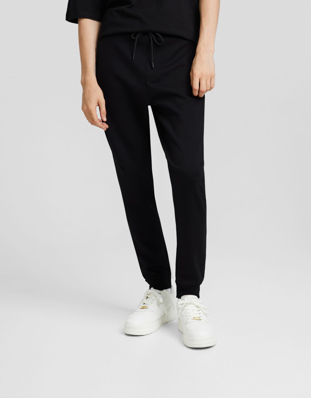 Παντελόνι jogger φλις με κοψίματα - Ανδρικά | Bershka
