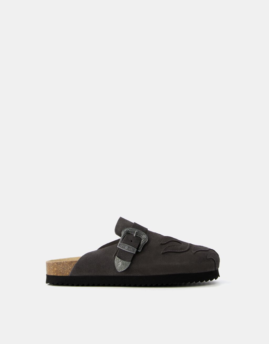 Men’s LEATHER clogs with buckle and flame detail - Men | Bershka