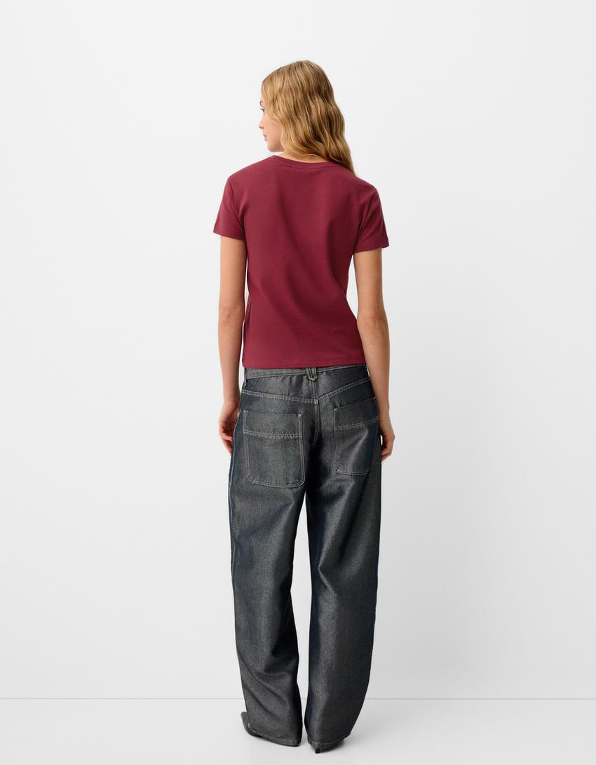 Majica Kratkih Rukava Heavy Cotton Žene Bershka