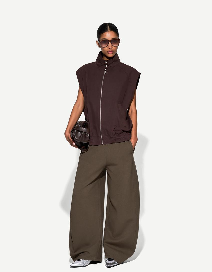 Pantalon barrel molleton - Femme | Bershka