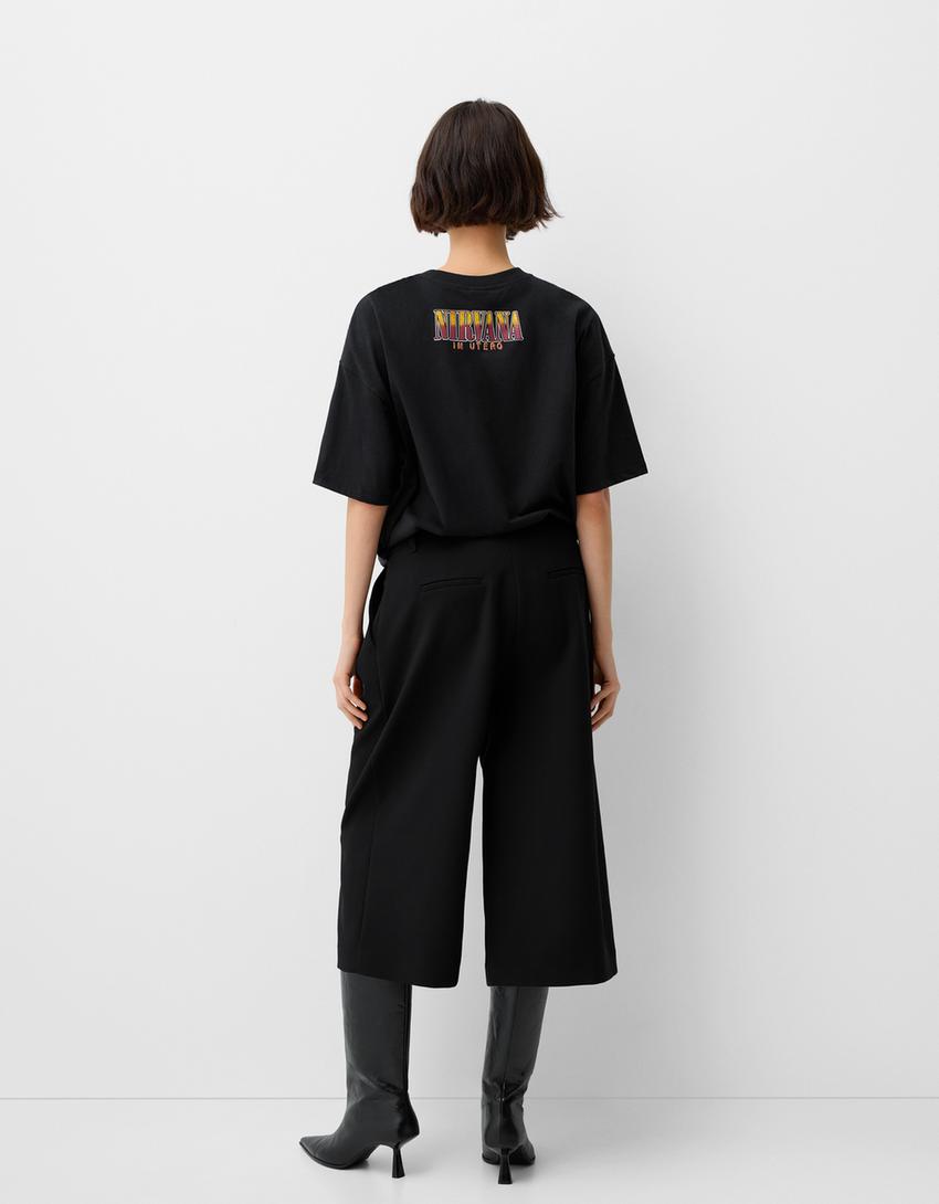Short Sleeve Nirvana T Shirt Women Bershka