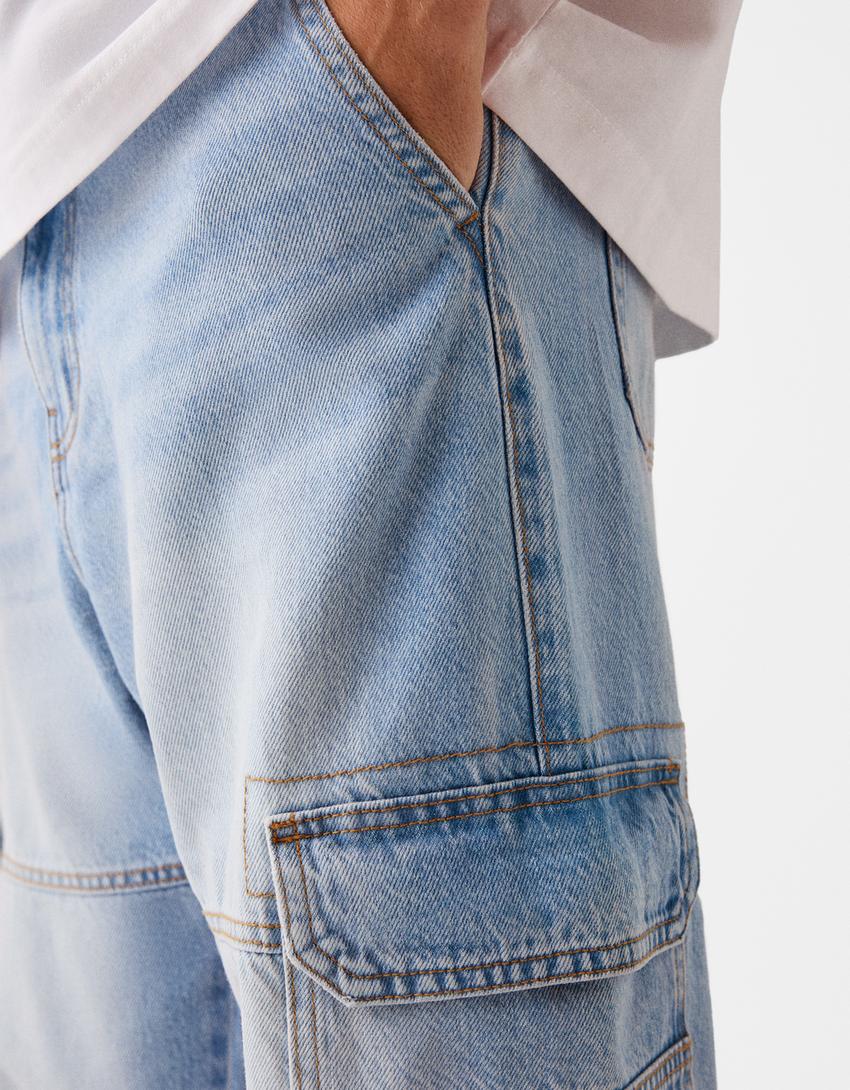Baggy Cargo Jeans Men Bershka