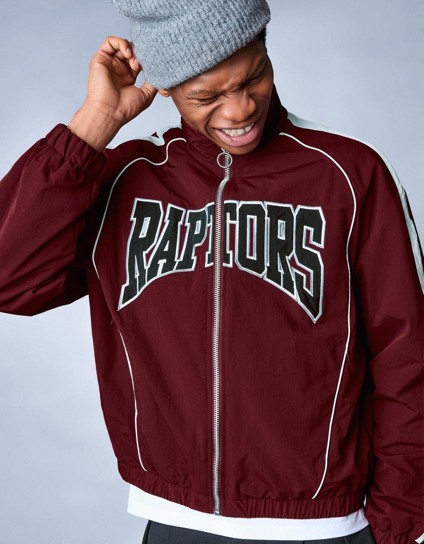 Printed zip-up jacket - Men | Bershka