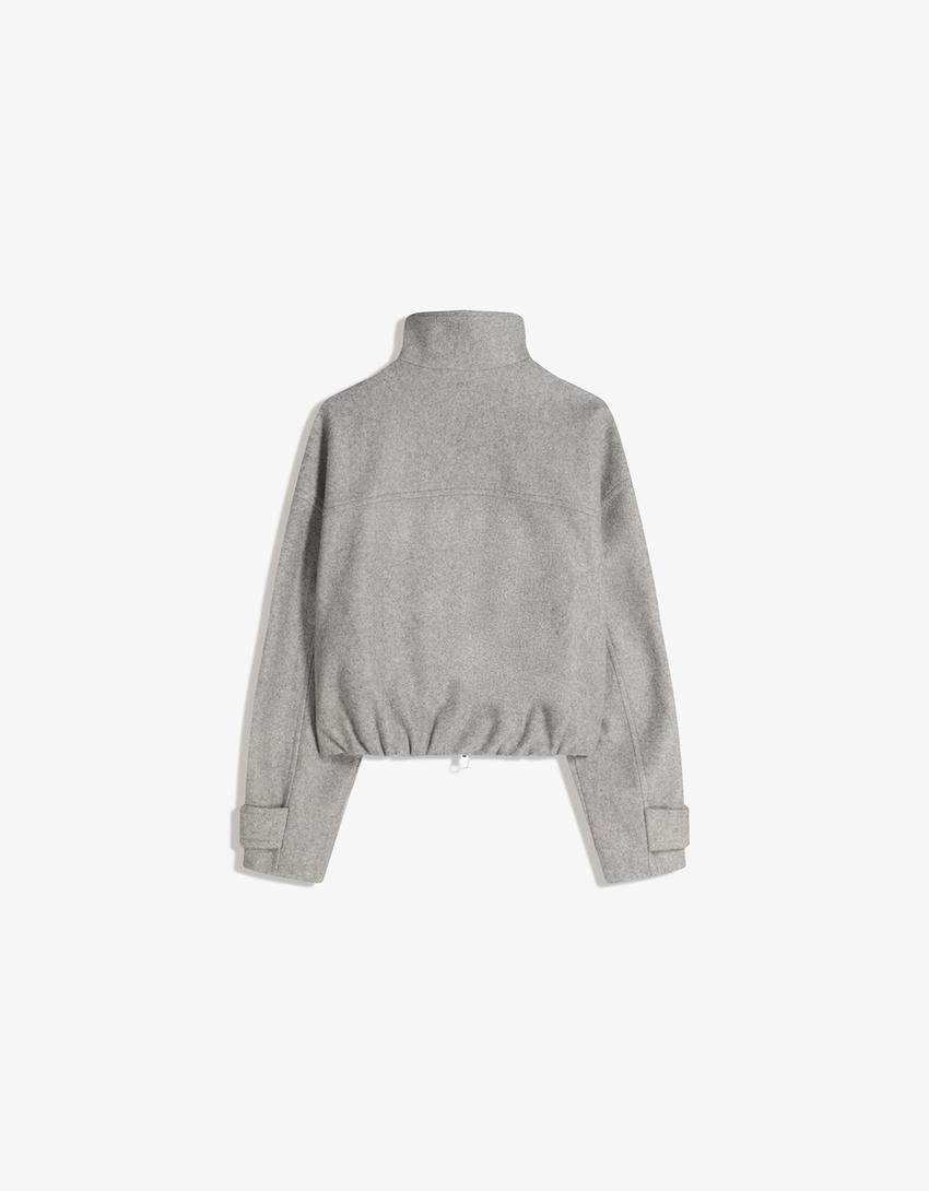 Soft touch zip-up jacket - Women | Bershka