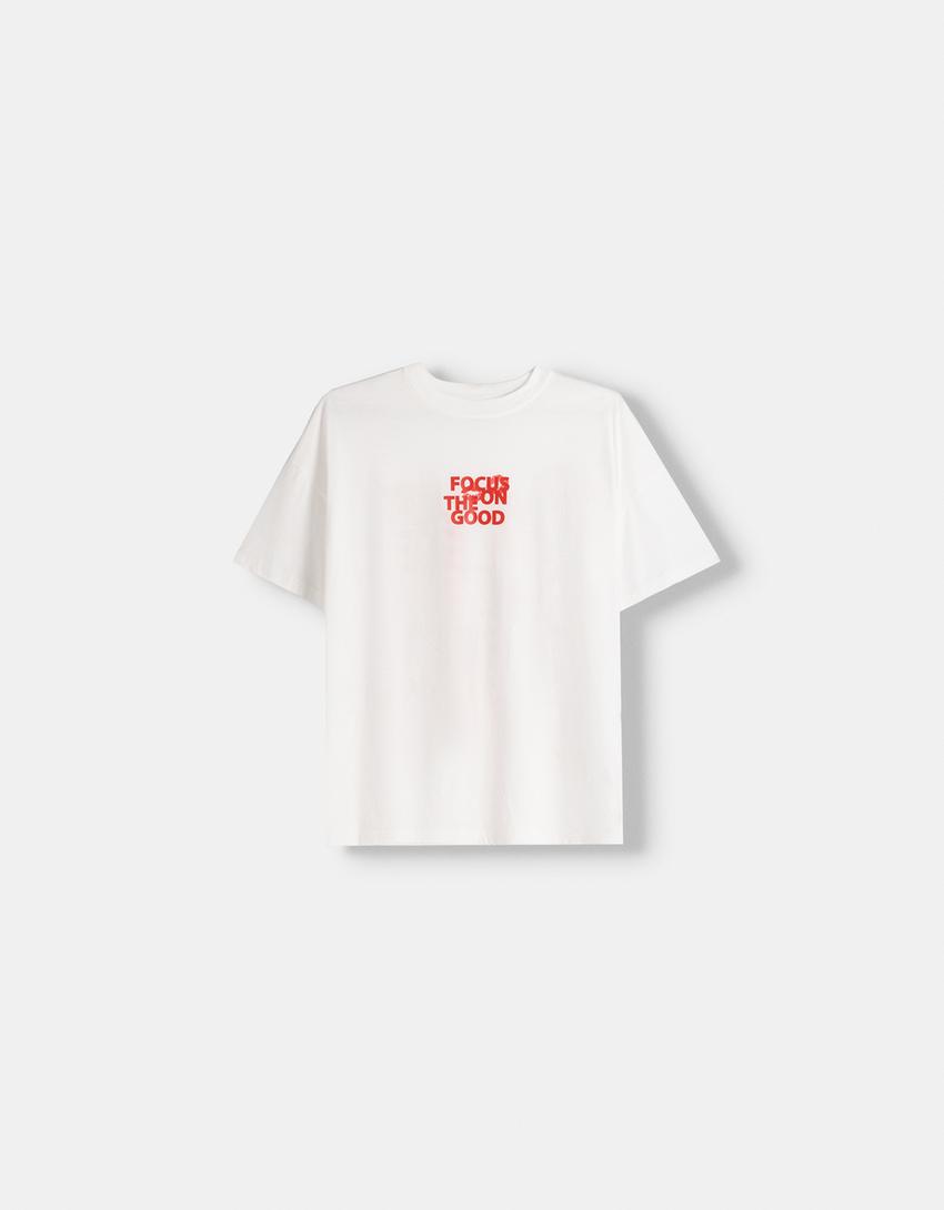 Short Sleeve T Shirt With Print Women Bershka