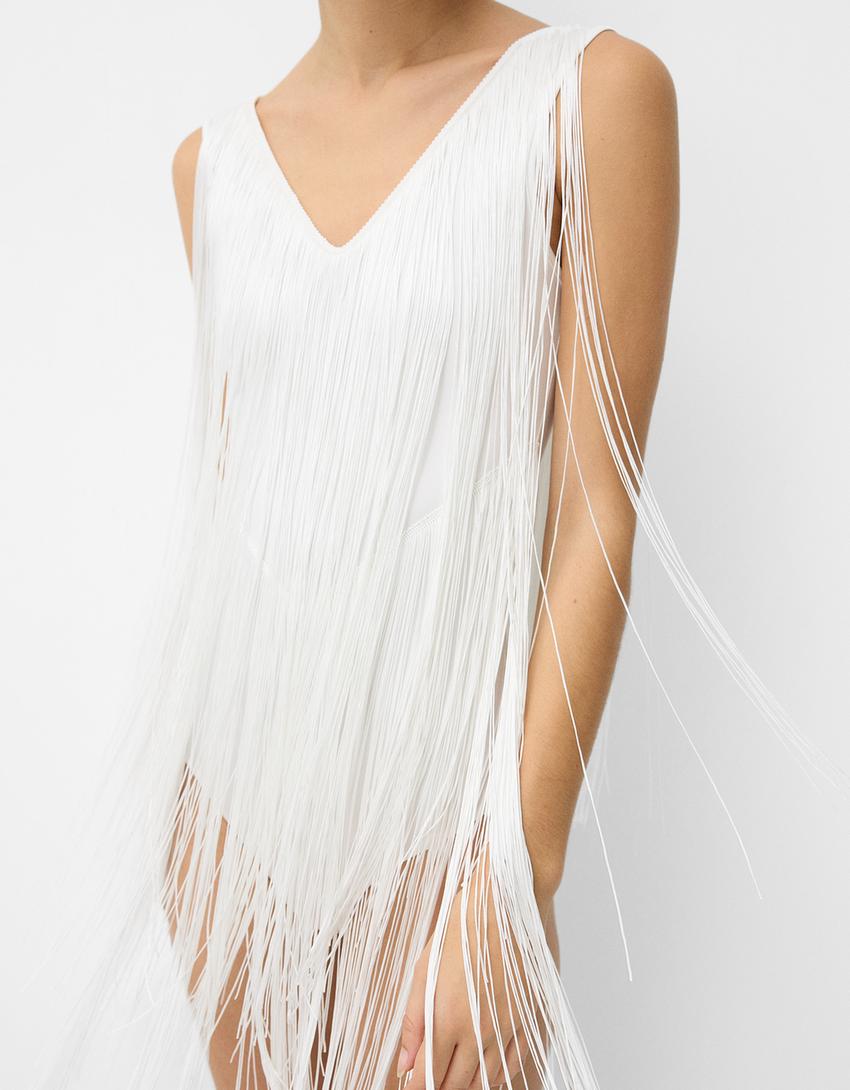 Body maxi flecos - Mujer | Bershka
