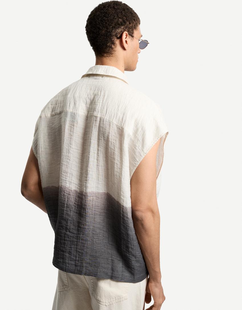 Camicia senza maniche oversize tie-dye - Uomo | Bershka Camicia senza maniche oversize tie-dye - Uomo | Bershka