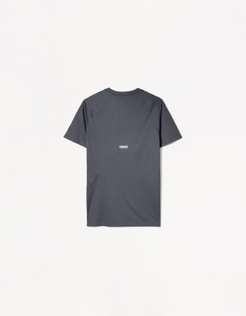 Slim Fit T Shirt Met Naad Details Heren Bershka