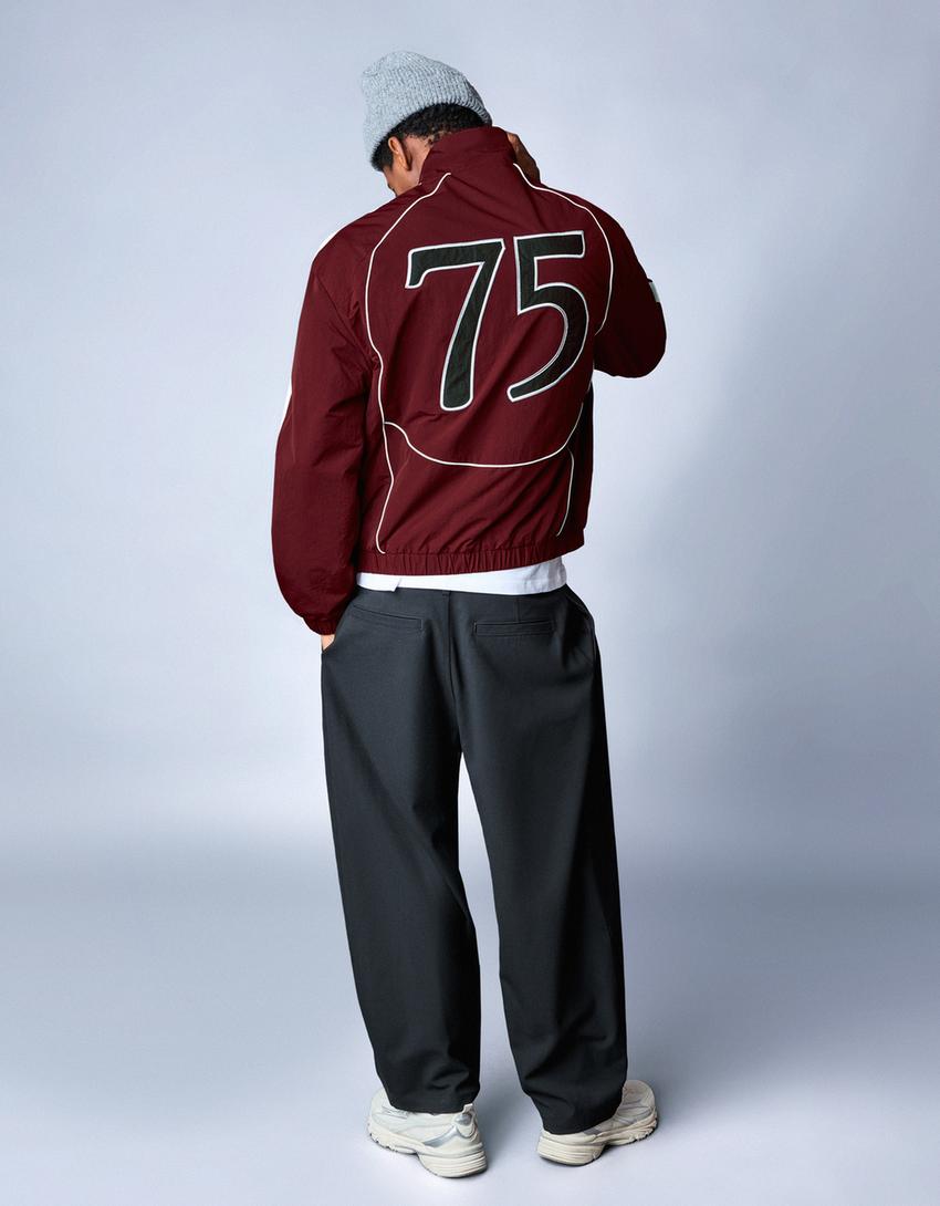 Printed zip-up jacket - Men | Bershka