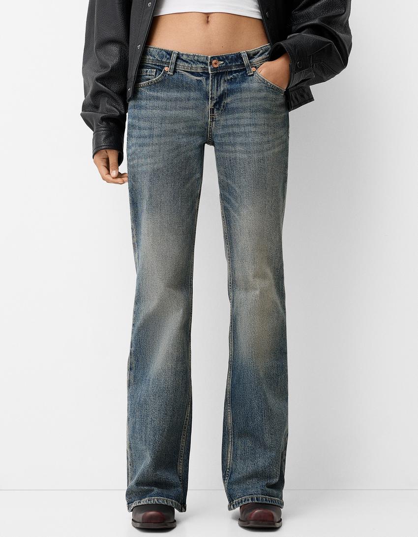 Low Waist Boot Cut Jeans Women Bershka