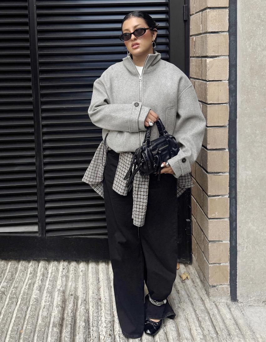 Soft touch zip-up jacket - Women | Bershka