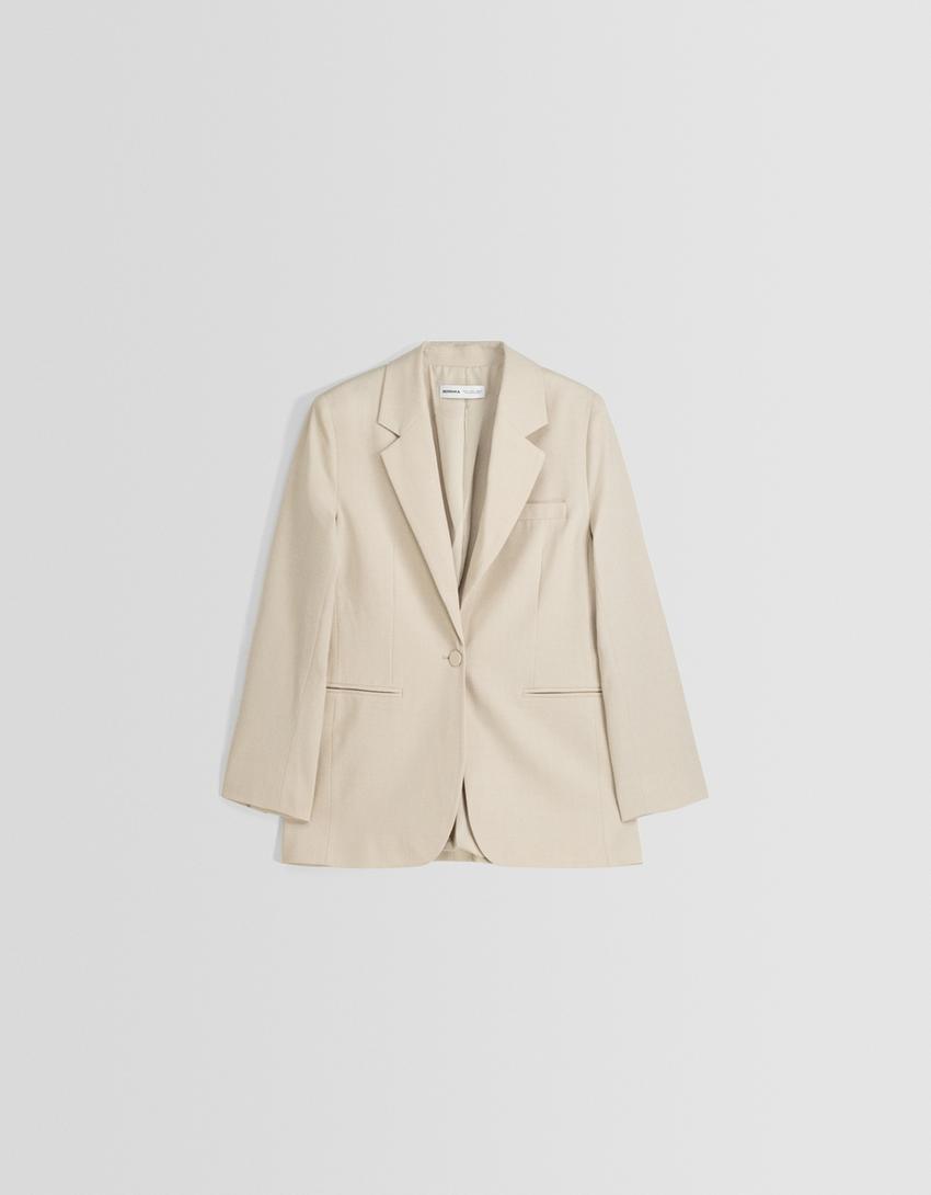 Basic regular fit blazer - BSK Teen | Bershka