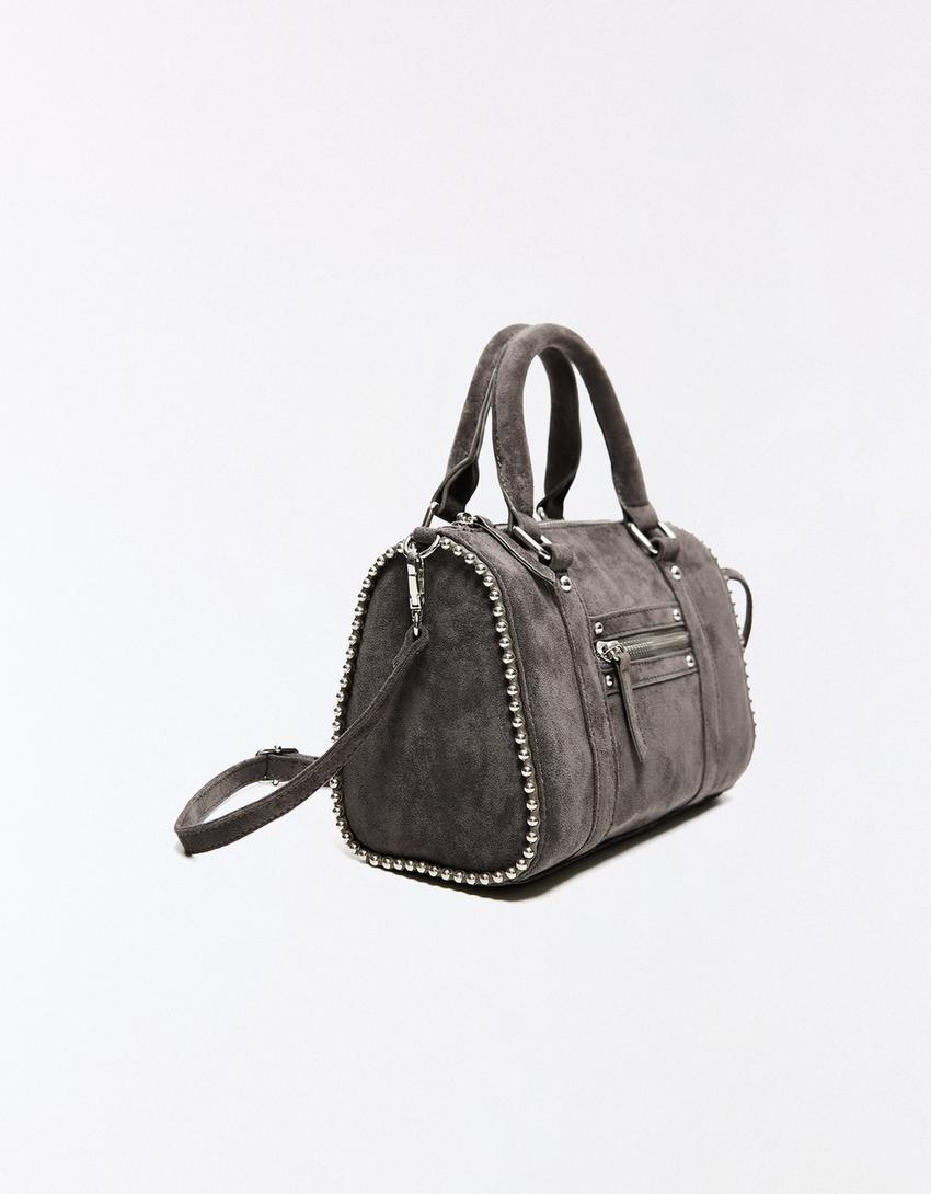 Faux suede bowling bag - Women | Bershka