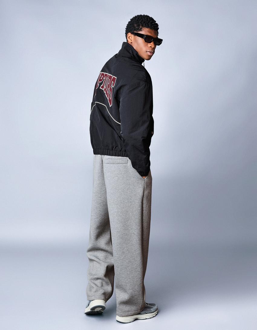 Printed zip-up jacket - Men | Bershka