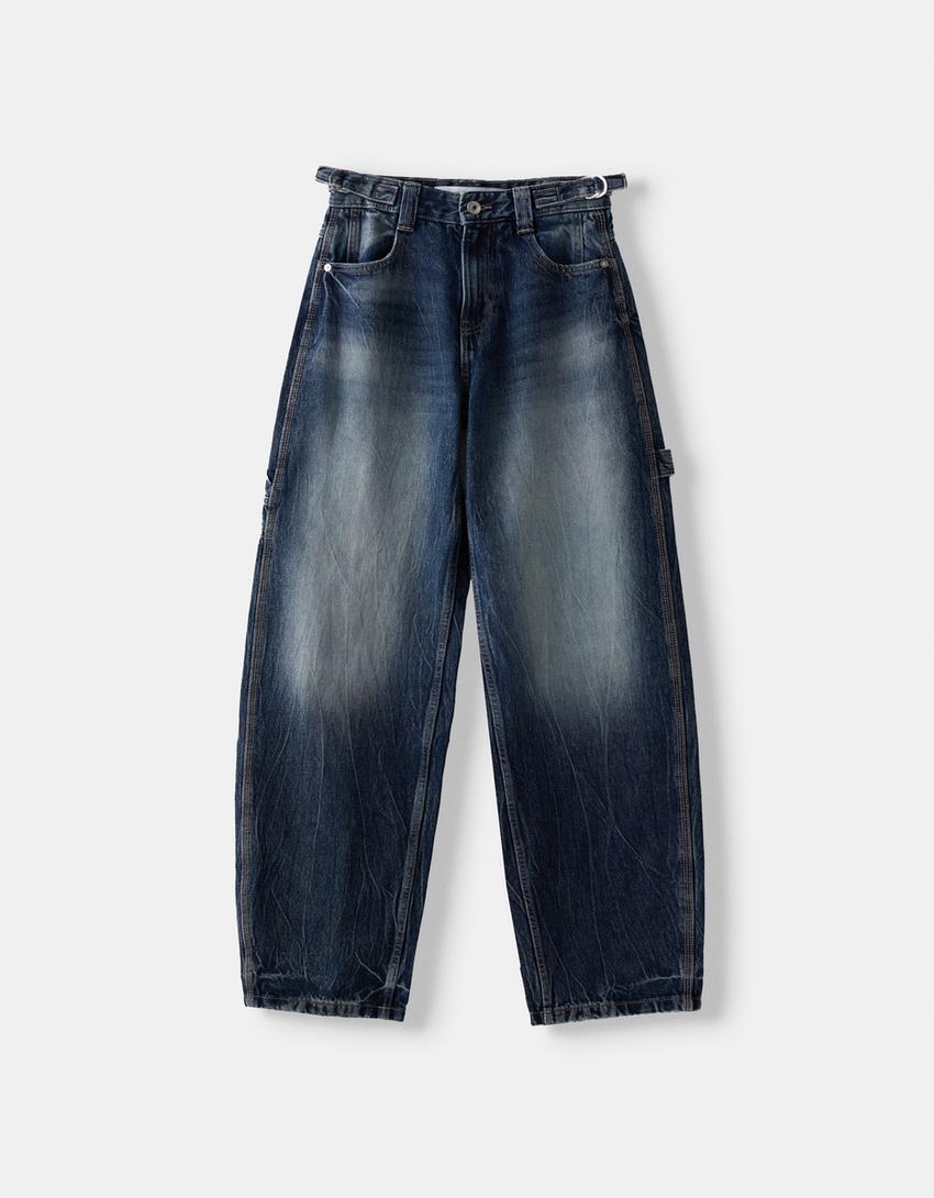 Adjustable balloon fit carpenter jeans - BSK Teen | Bershka