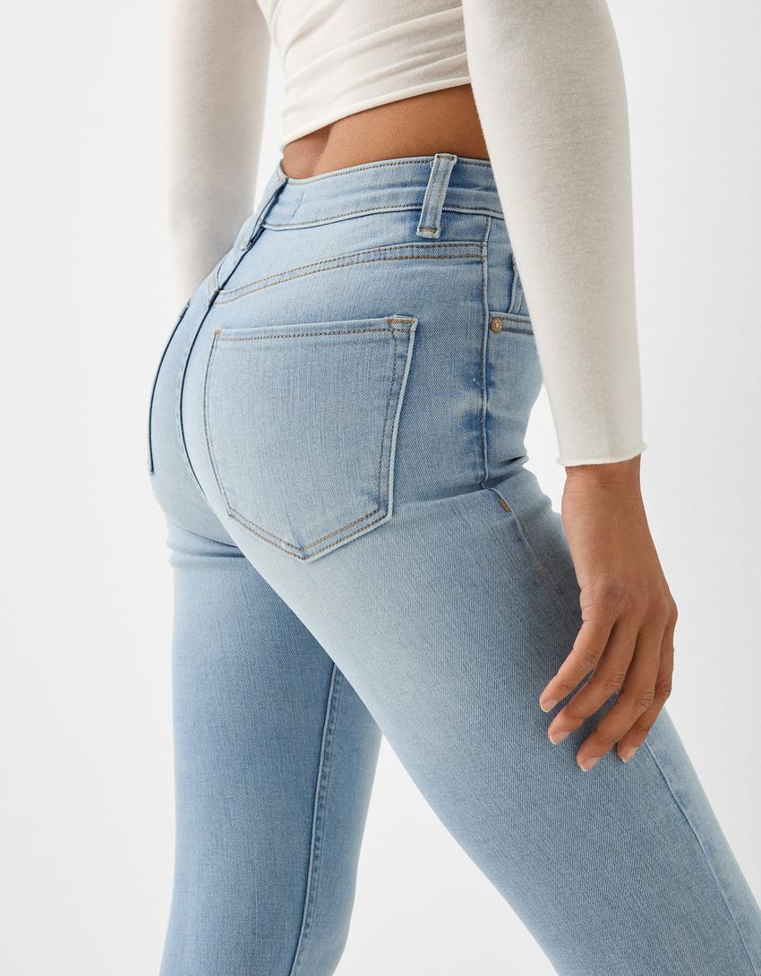 Super high waist skinny jeans - Women | Bershka
