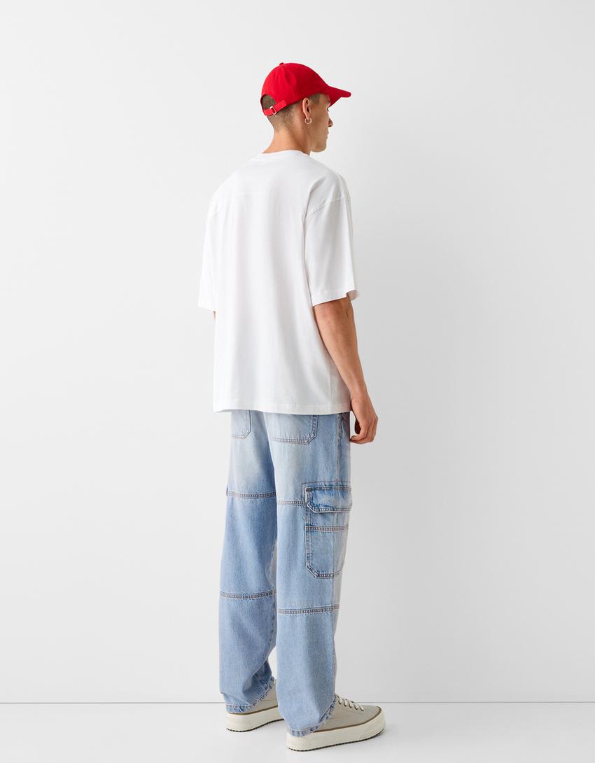 Baggy Cargo Jeans Men Bershka