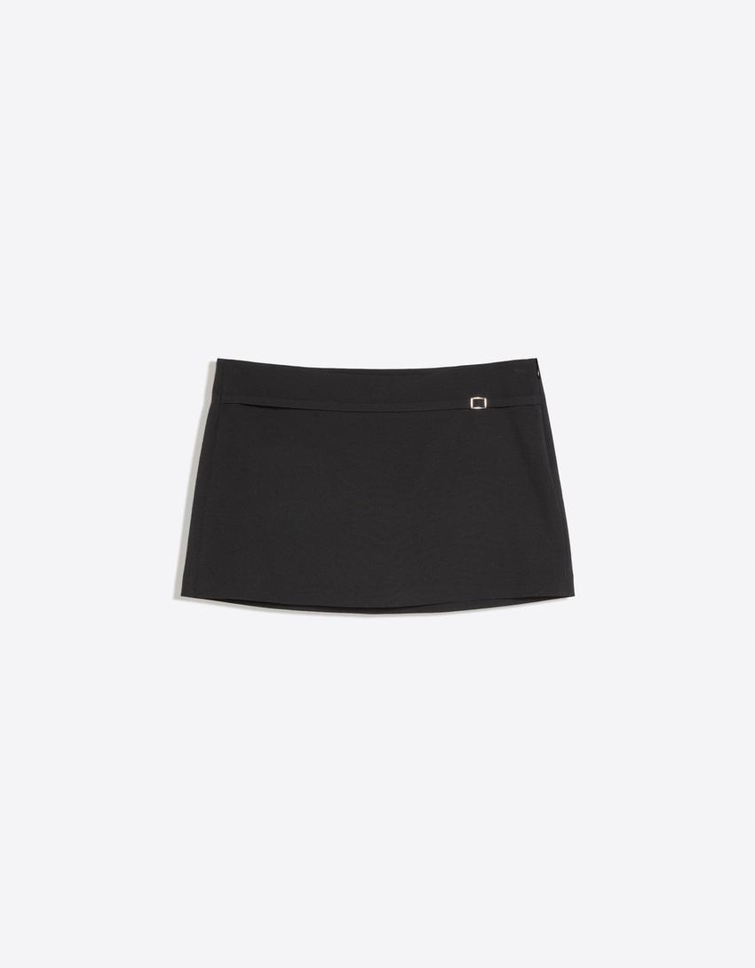 Mini buckle skort - Women | Bershka