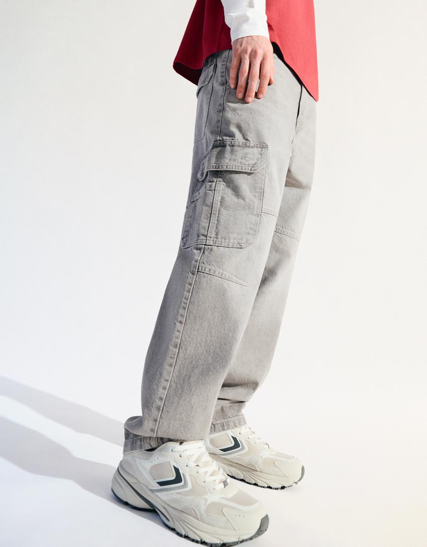 Baggy cargo jeans - Men | Bershka
