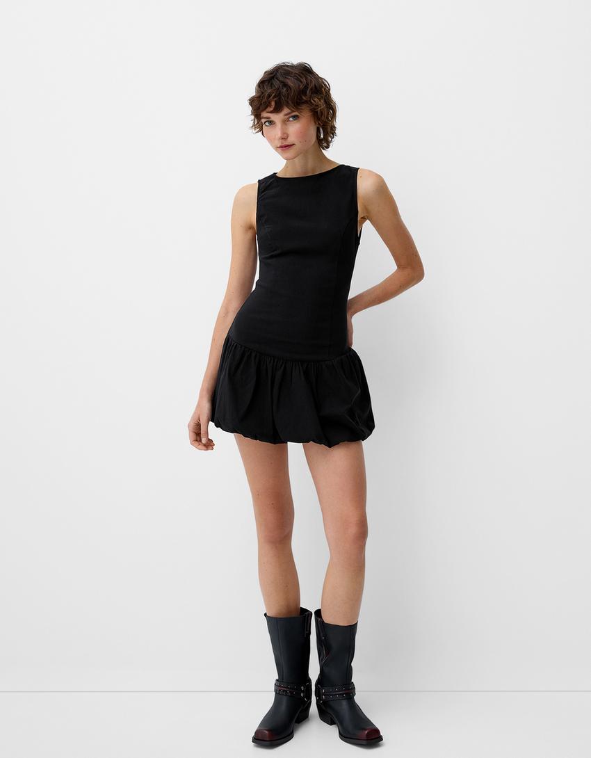 Balloon mini dress - Women | Bershka