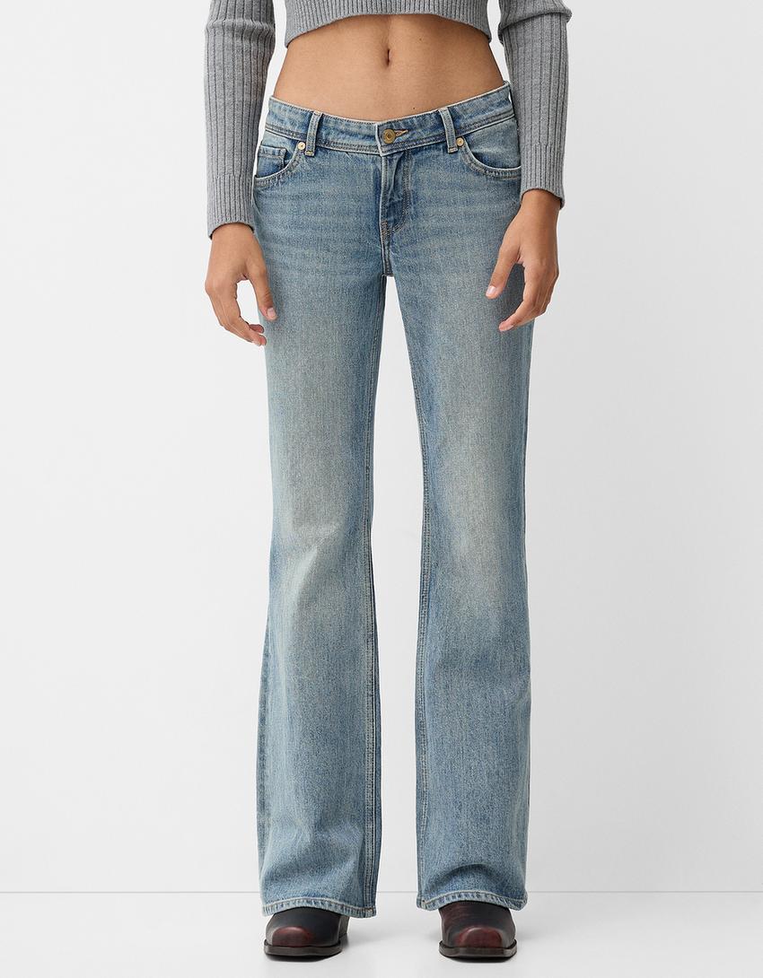 Low Waist Boot Cut Jeans Women Bershka