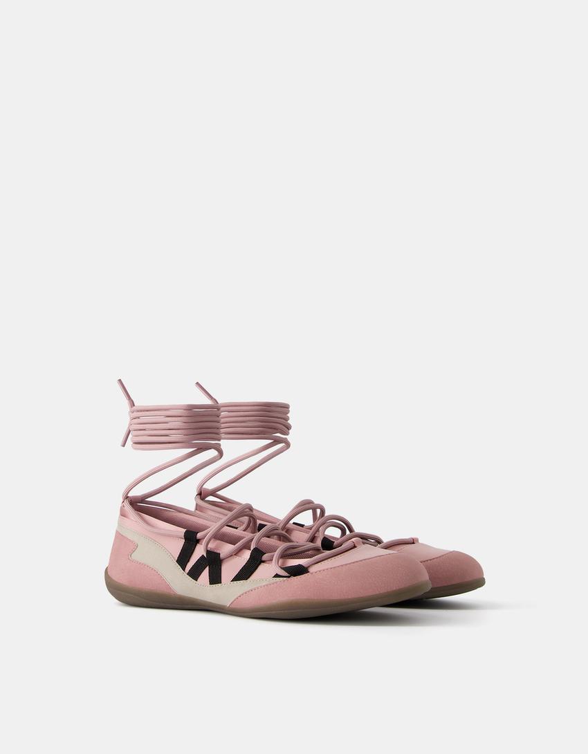 Tied Sporty Ballerinas Women Bershka