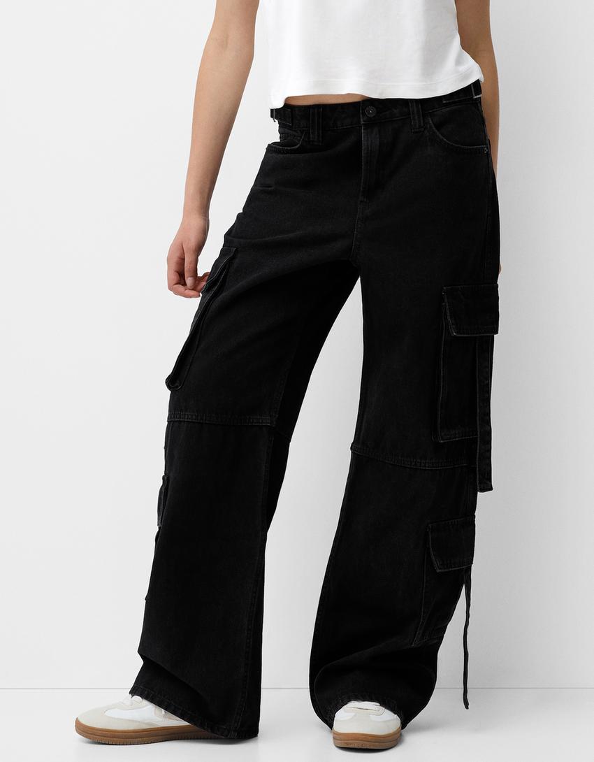 Multi-pocket cargo jeans - BSK Teen | Bershka