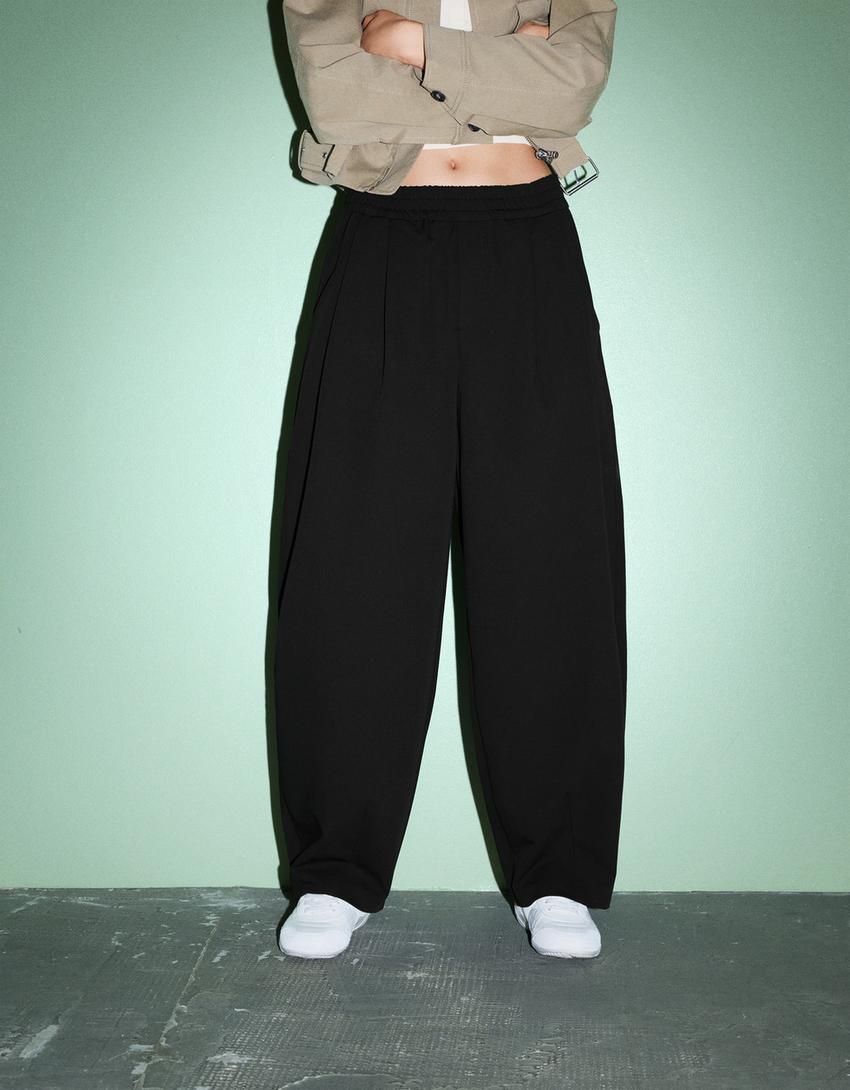 Pantalon jogging barrel - Femme | Bershka