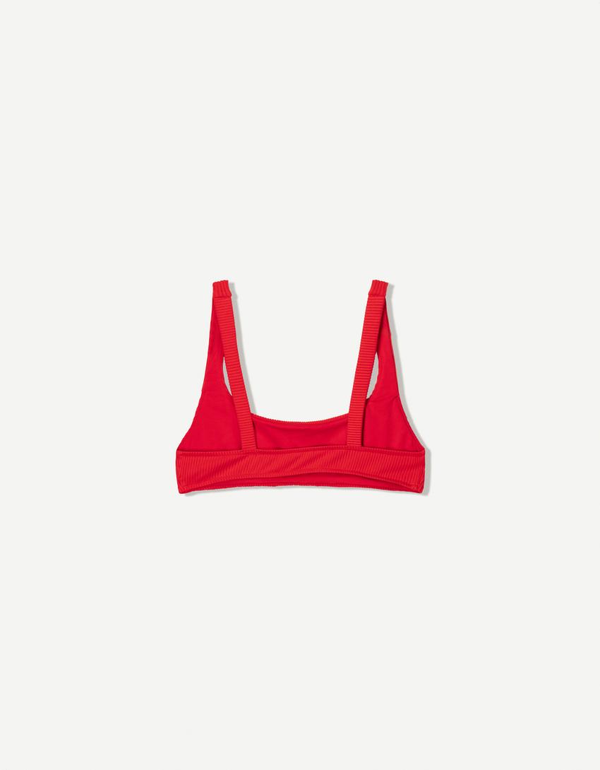 Ribbed Bikini Top Women Bershka