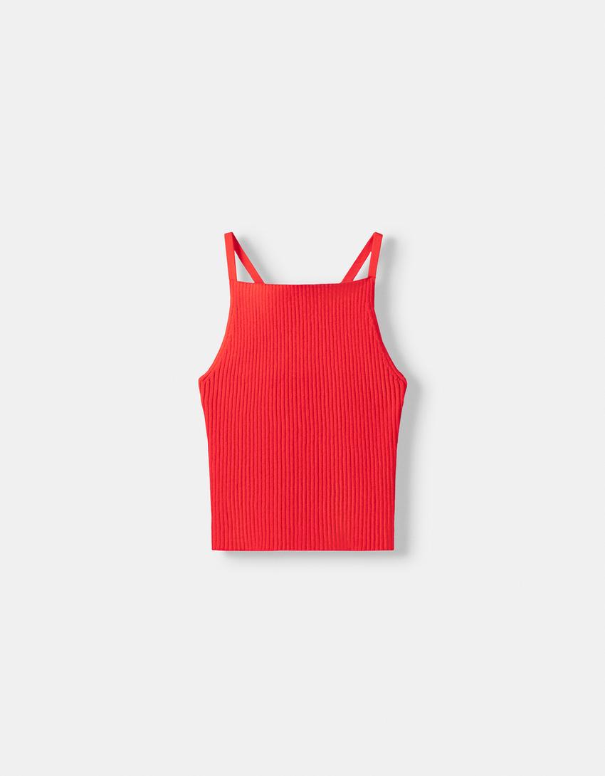 Strappy top with a crossover back - Women | Bershka